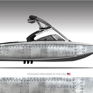 Riveted Metal Distressed Boat Wrap Kit 3M Cast Vinyl - 15 Sizes ...