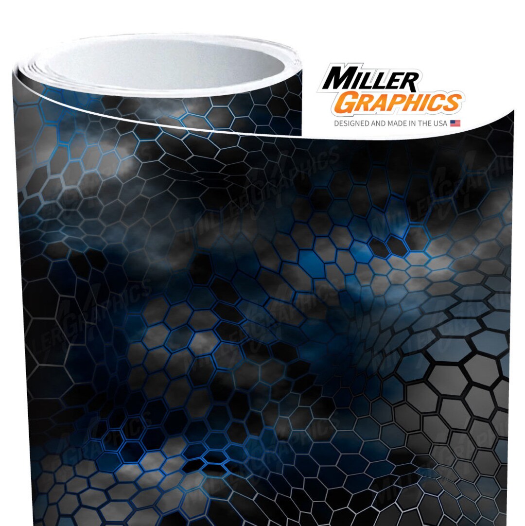 Camo Chameleon black and Blue Wrap Vinyl Roll Sheet 3M Many Sizes ...