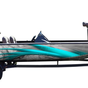 Sidewinder (aqua) Boat Wrap Kit Vinyl Graphic Decal 3M - 15 Sizes ...