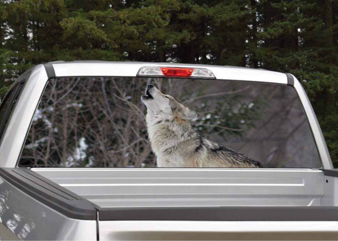 Wolf Howling Rear Window Graphic Decal Truck SUV (perforated) - Etsy