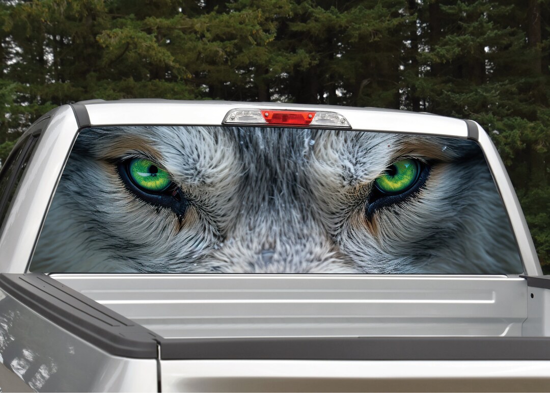 Wolf Eyes V4 Green Rear Window Graphic Decal for Truck SUV (perforated ...