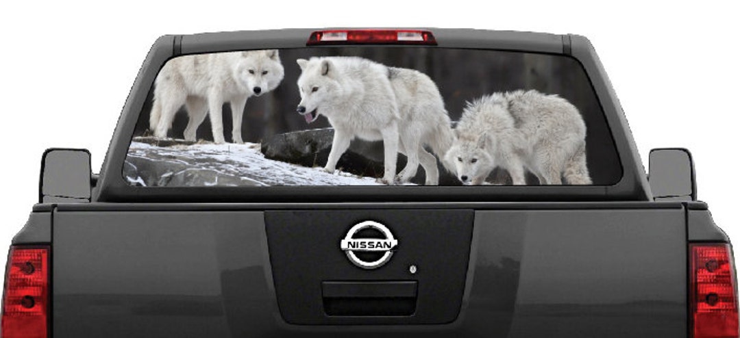 Pack of Wolves Rear Window Graphic Decal perforated - Etsy