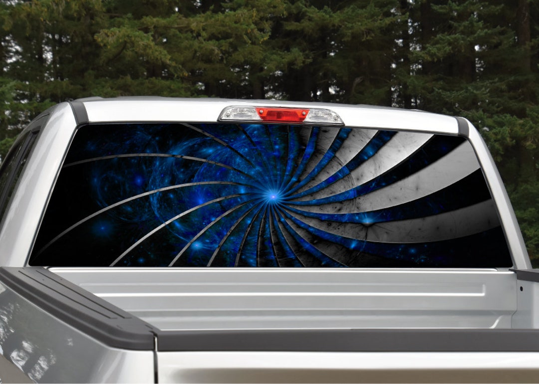 Metal Spiral (blue) Abstract Rear Window Graphic Decal Truck SUV ...
