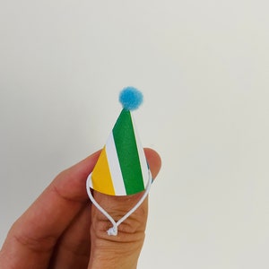 Set of TEN MINI Party Hats for Animals, Cupcake, Cake Topper or Decor ...