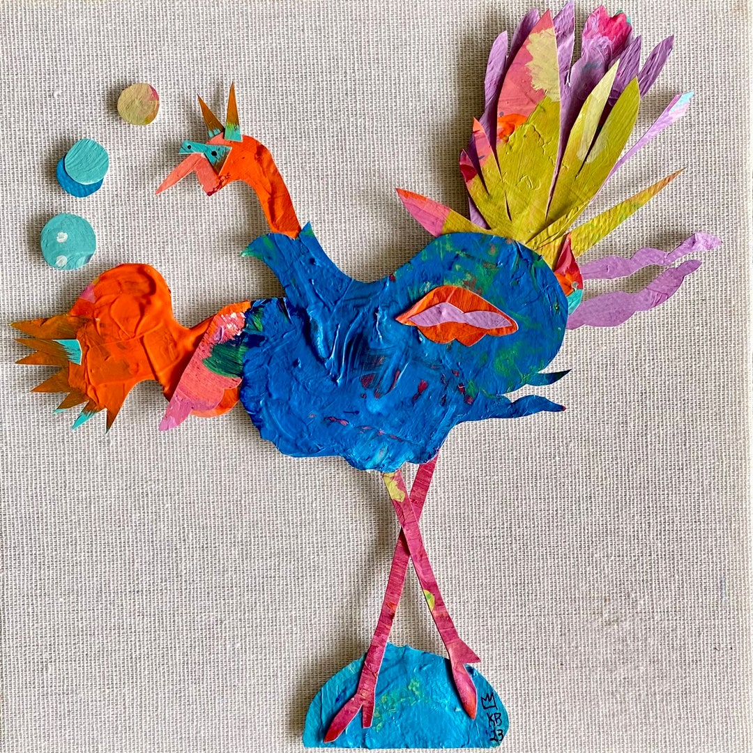 Juggling Jack, 10x10 Blond Frame, Bird - Etsy