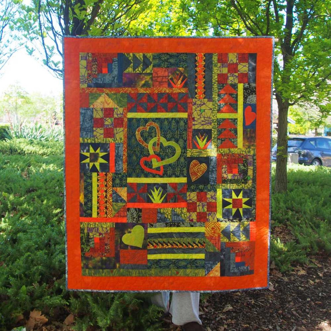 Random Heart Quilt Pattern (PDF Download) by Leslie Edwards @ Quilting ...