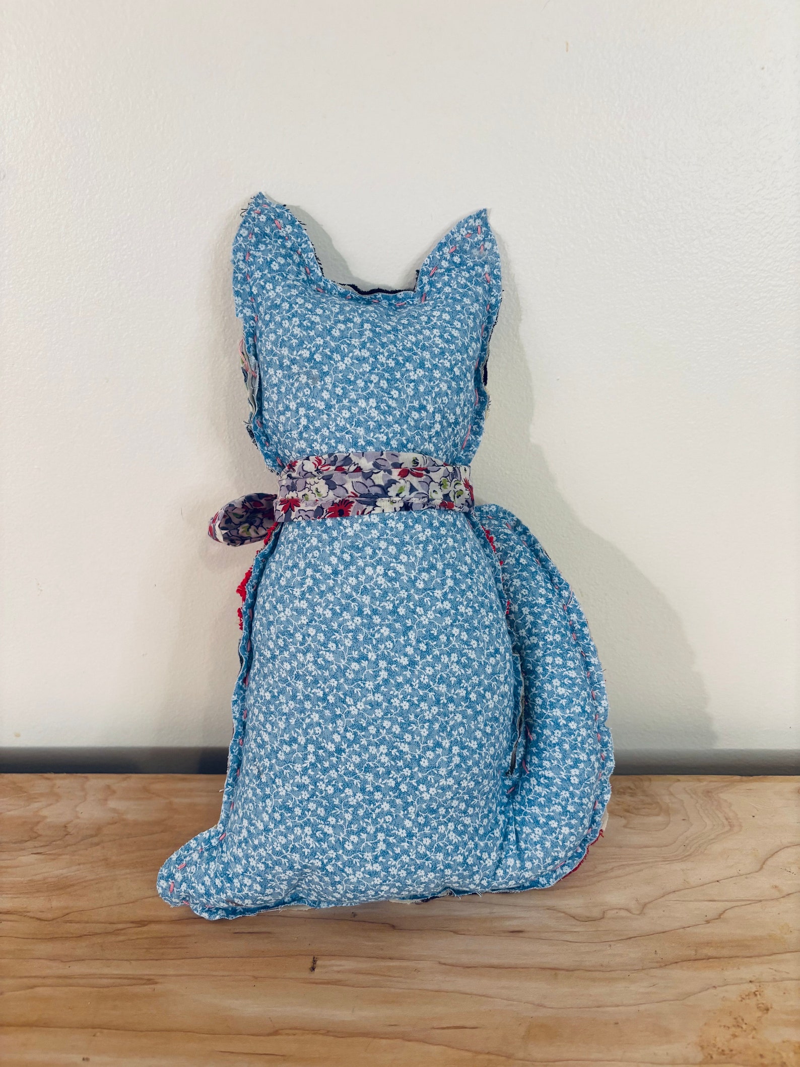 Crazy Quilt Stuffed Cat Doll Cottage Country Oak Patchwork Cat Toy Doll ...