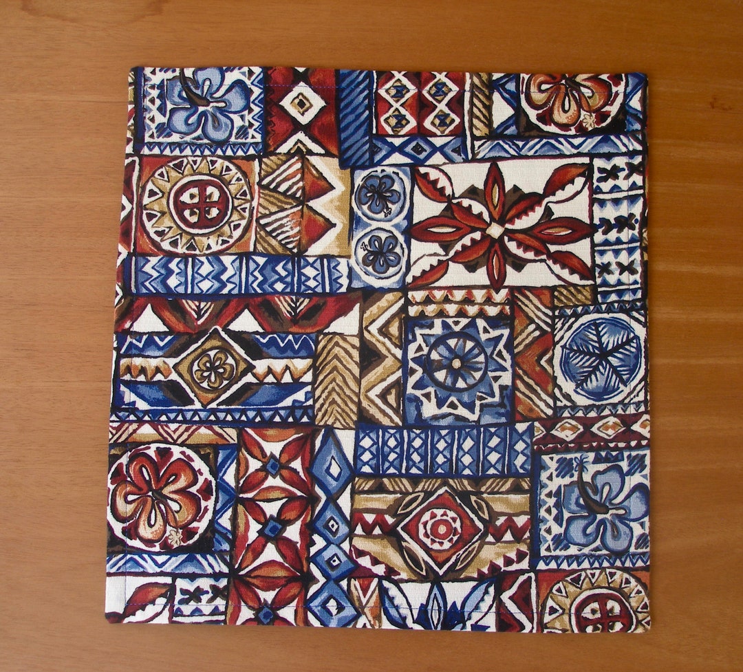 Tiki Bar Polynesian Tapa Fabric Table Placemat - Etsy