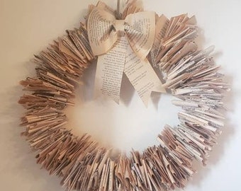 Book Wreath - Etsy