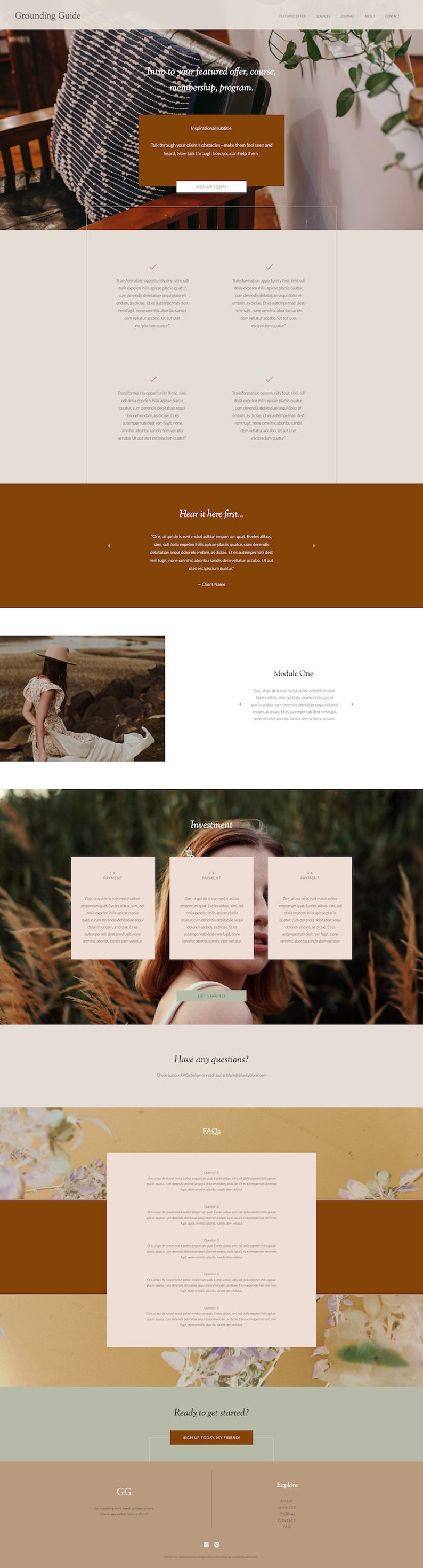 Showit Template for Coaches Website Template for Life Coaches - Etsy