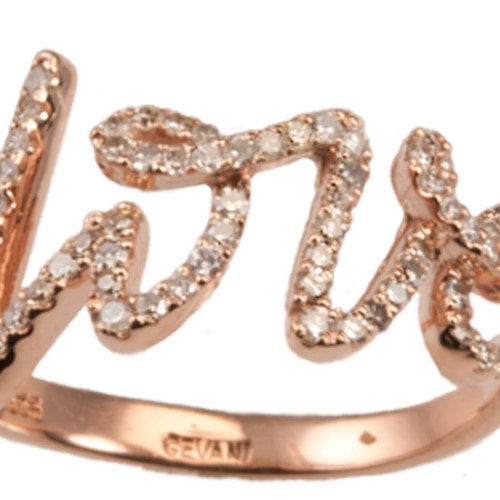 Custom Name Ring Personalized Diamond Ring Diamond Name | Etsy