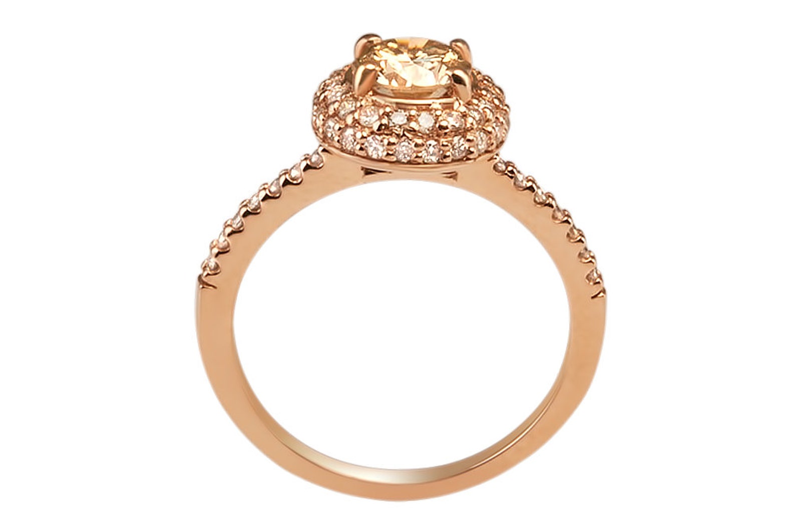 Champagne Diamond Engagement Ring - Etsy
