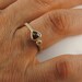 Triangular Mocha Diamond, Mocha and White Diamond Ring, 14kt Yellow ...
