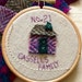 HARRIS TWEED COTTAGE Embroidered Fabric Hoop Art Personalised. New Home ...