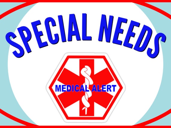 Special Needs Stick 'N Go Medical Alert Fabric Stickers - Etsy