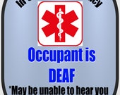 DEAF Car Home Window Decal Weatherproof Fade Resistant - Etsy