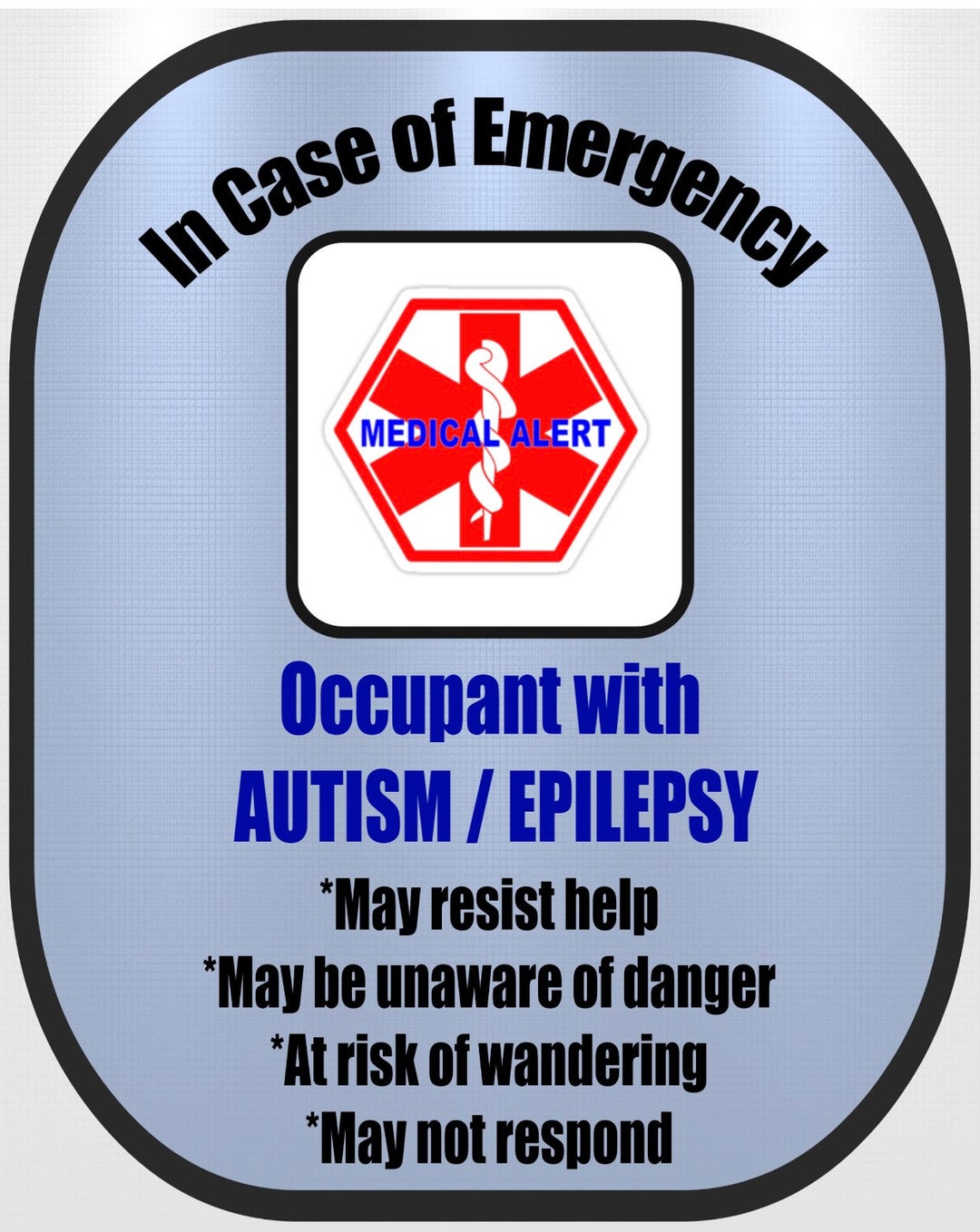 AUTISM/ EPILEPSY Car Home Window Decal Weatherproof Fade Resistant - Etsy