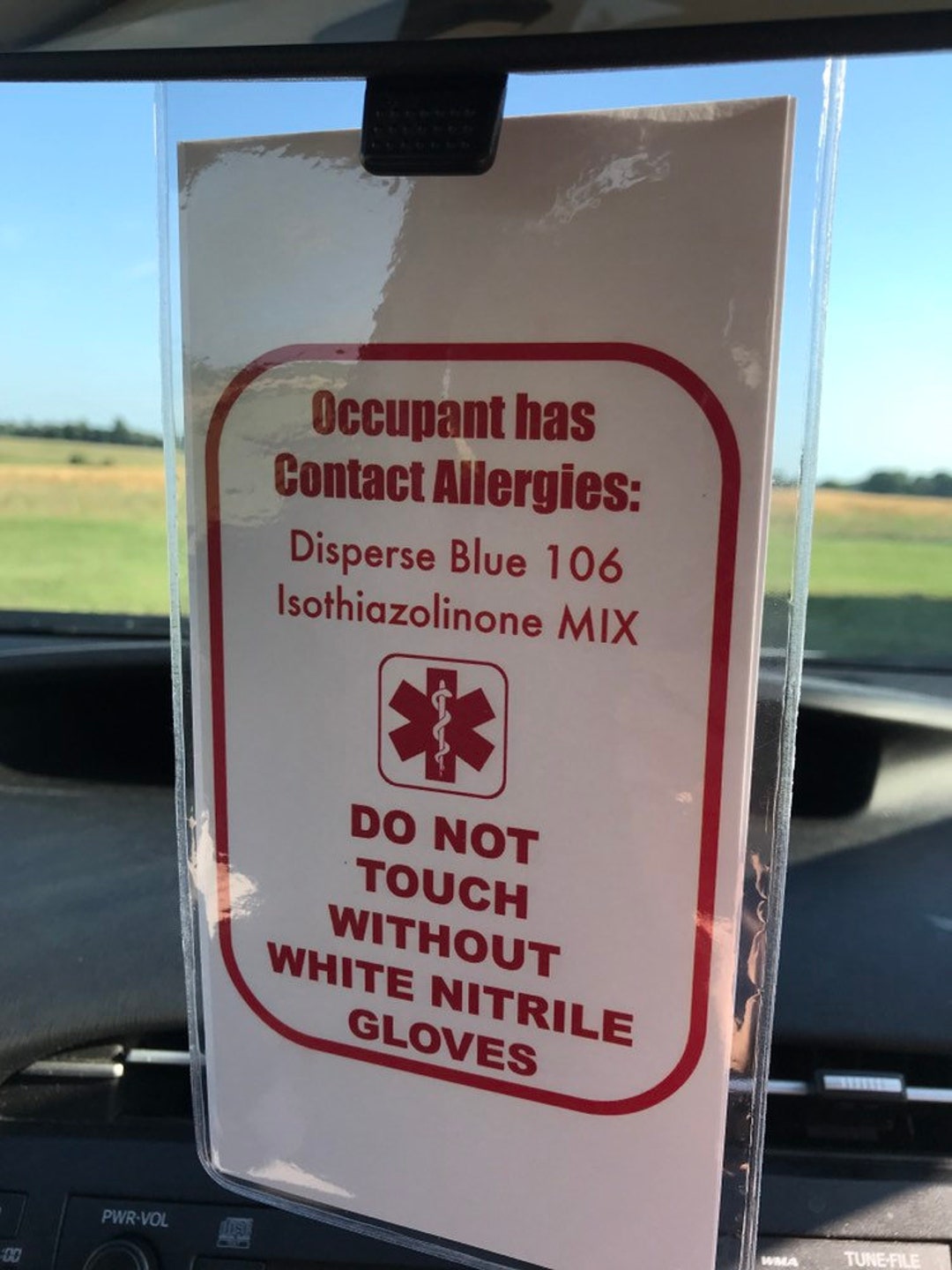 Custom Printed Placard Double Sided Medical Alert - Etsy