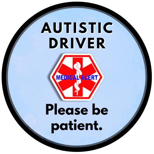 2 Pack AUTISTIC DRIVER Safety Decal - Etsy