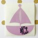Sailboat Monogram Decal - Etsy