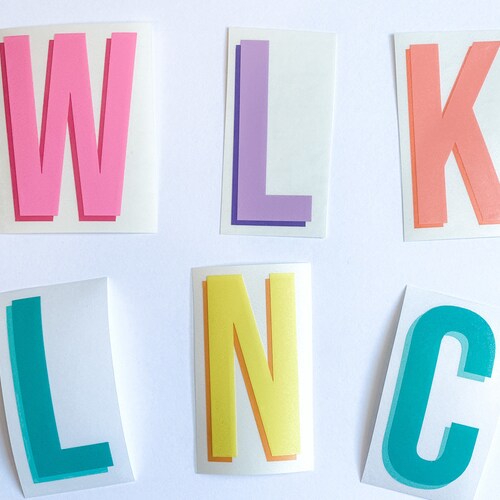 Monogram Vinyl Decal Sticker FREE SHIPPING Many Colors - Etsy