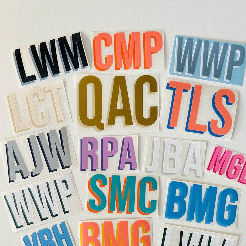 Monogram Vinyl Decal - Etsy