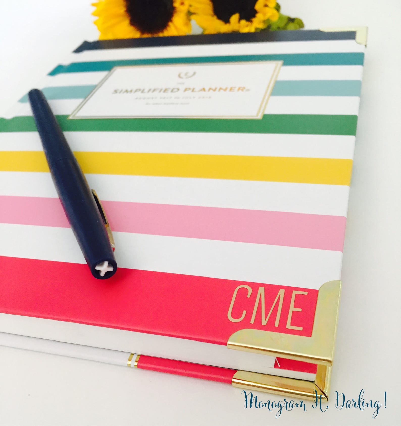 Simplified Planner Monogram Decal Sticker Weekly Simplified - Etsy