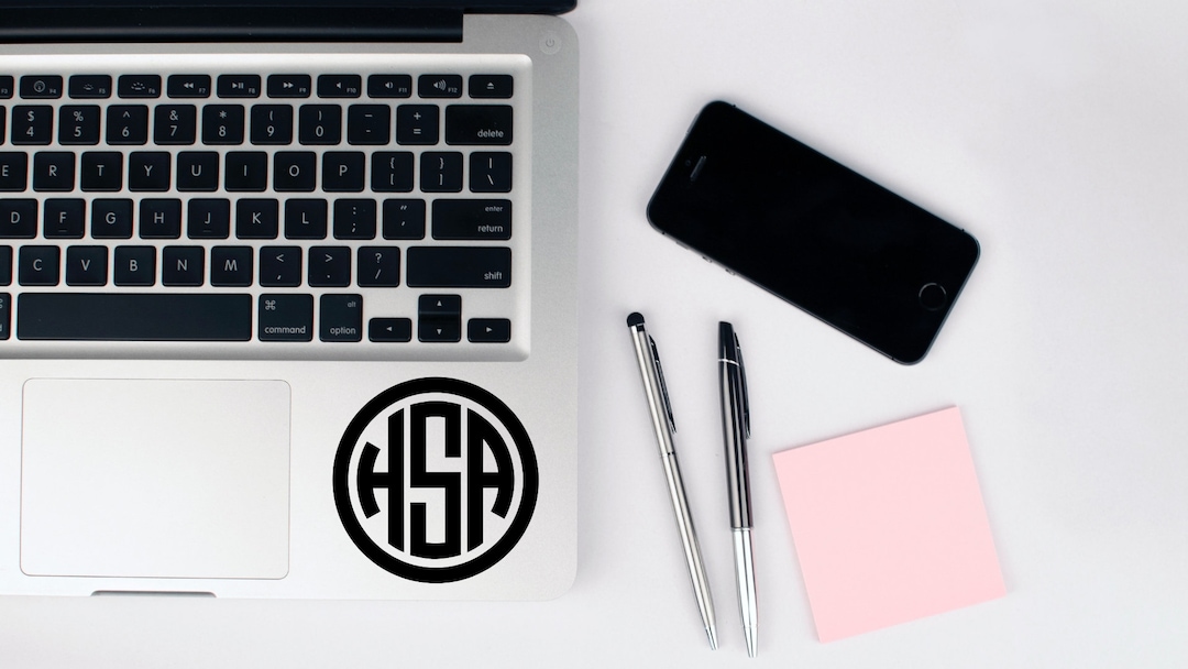 Monogram Decal Sticker | Many Colors! | Monogram Sticker for Laptop ...