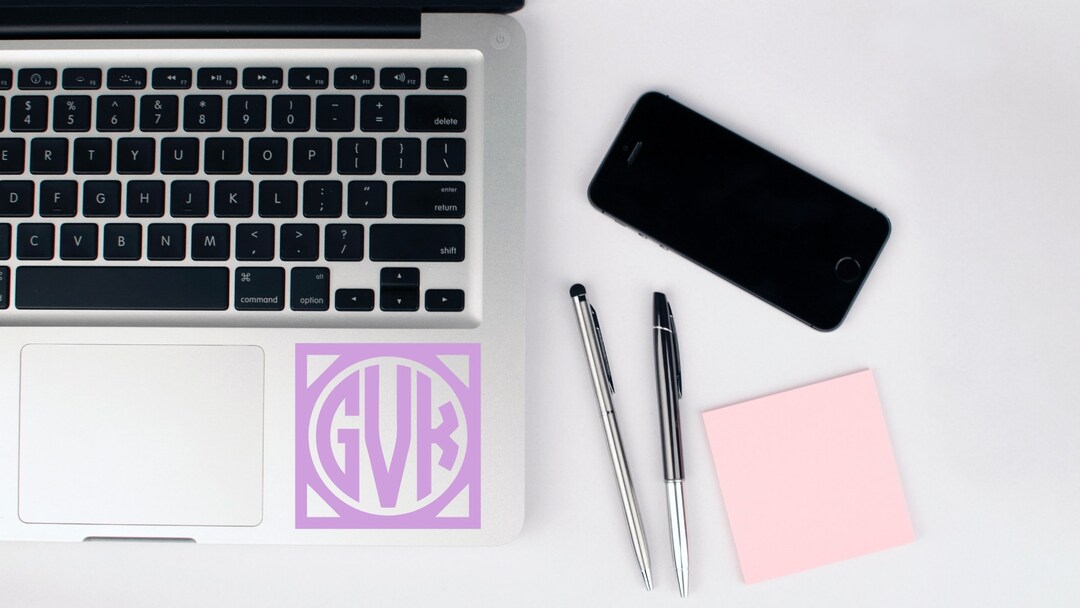 Monogram Decal Sticker | Many Colors! | Monogram Sticker for Laptop ...