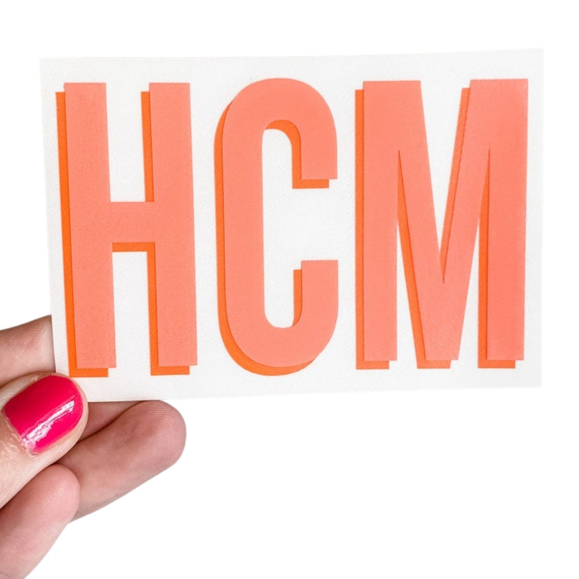 Double Layer Vinyl Monogram Decal Sticker Thick Font & 3 | Etsy