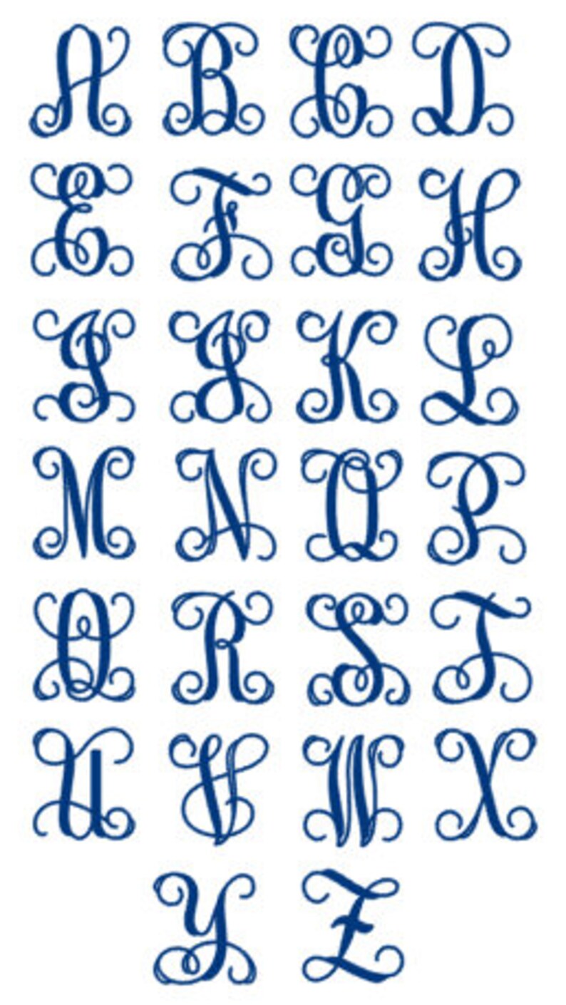 Single Letter Monogram Decal Many Styles and Colors | Etsy