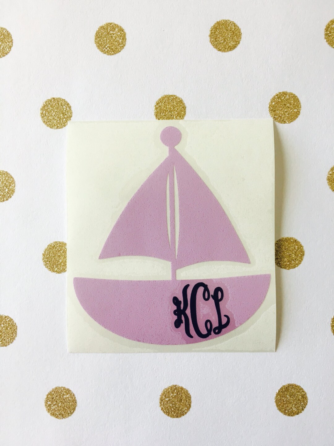 Sailboat Monogram Decal - Etsy