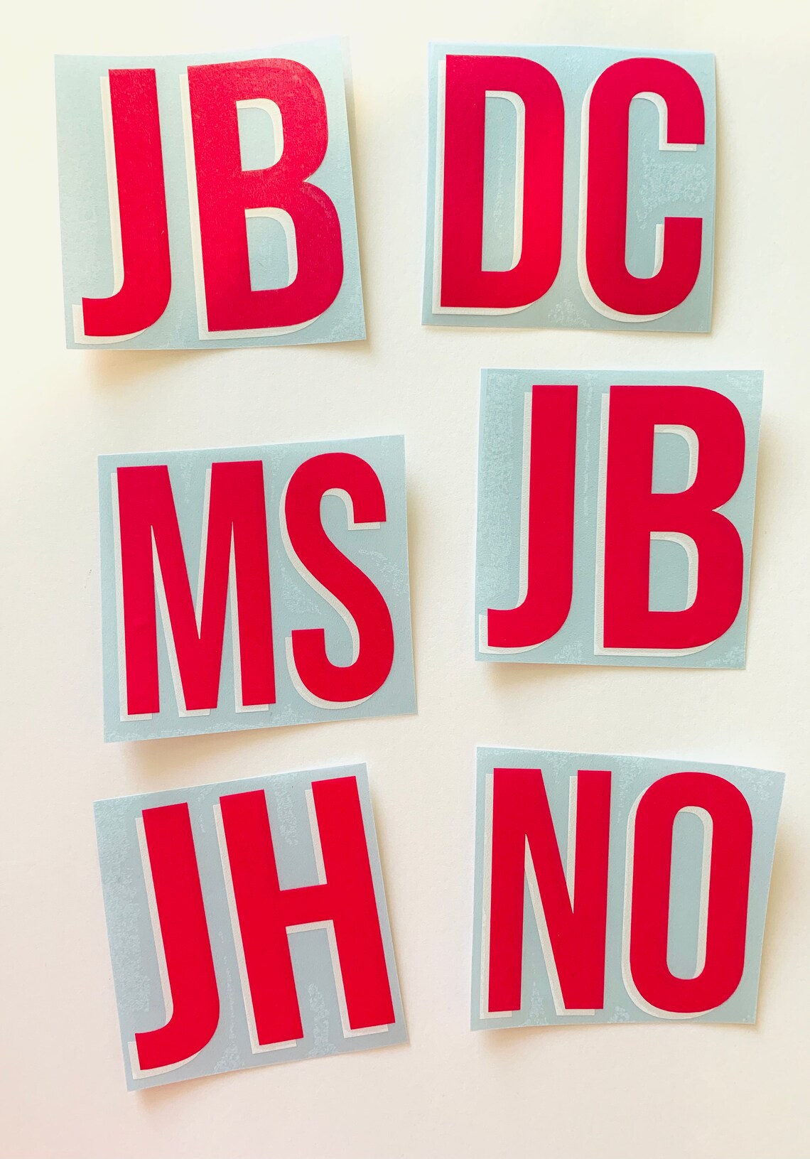 2 Letter Double Layer Vinyl Monogram Decal Sticker Thick - Etsy