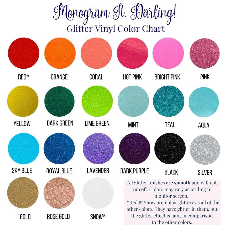 GLITTER Monogram for Laptop Sticker / Decal Perfect for | Etsy