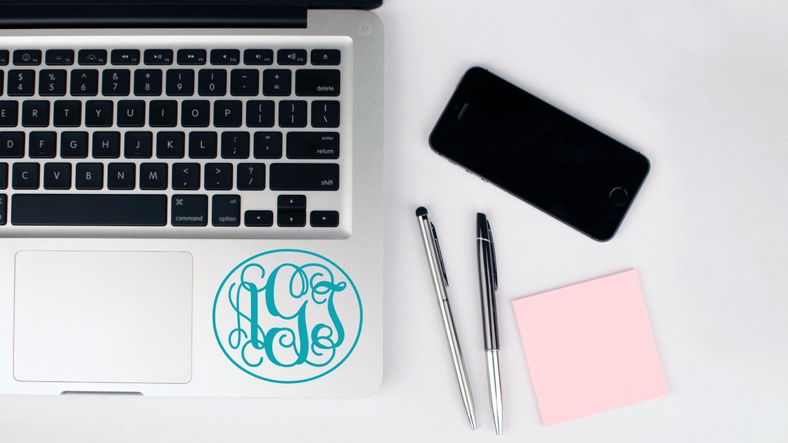Monogram Decal Sticker Monogram Sticker for Laptop - Etsy