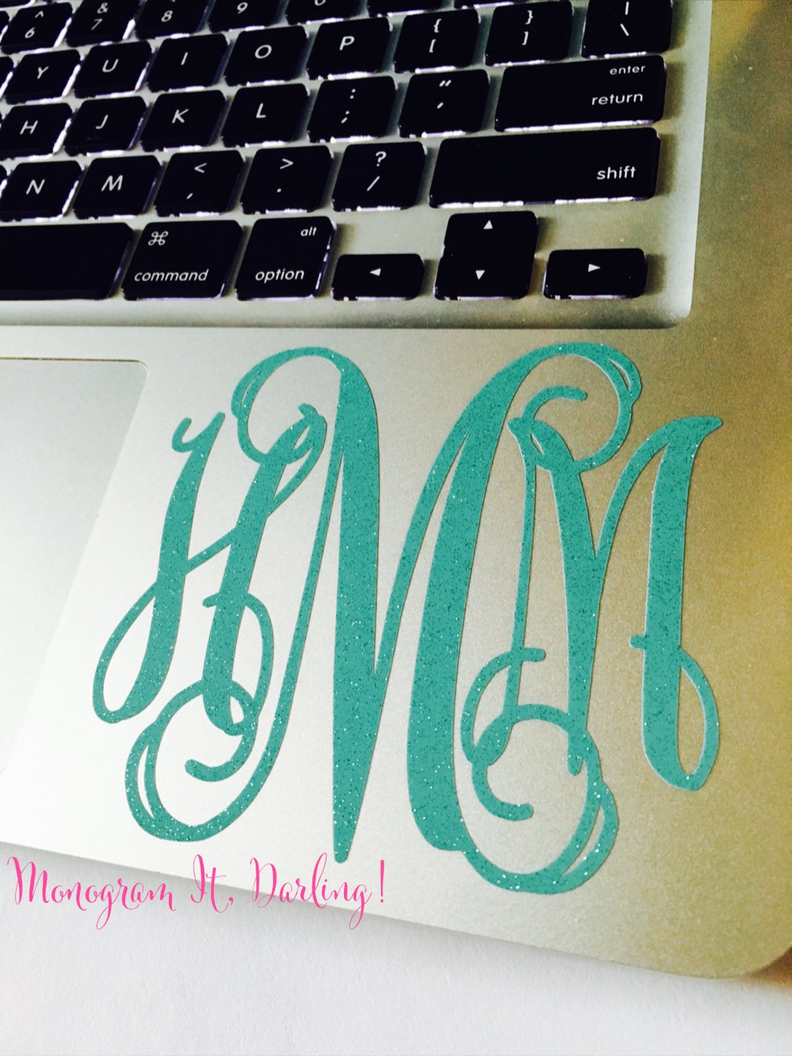 GLITTER Monogram for Laptop Sticker / Decal Perfect for | Etsy