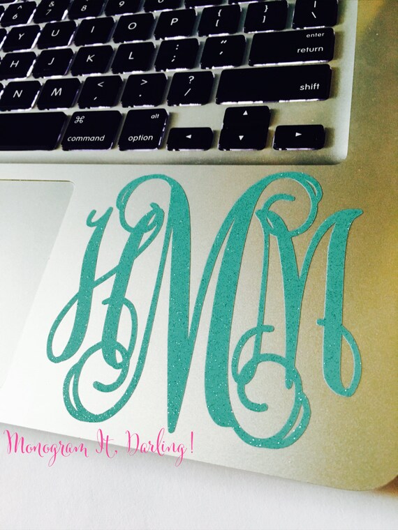 GLITTER Monogram for Laptop Sticker / Decal Perfect for | Etsy