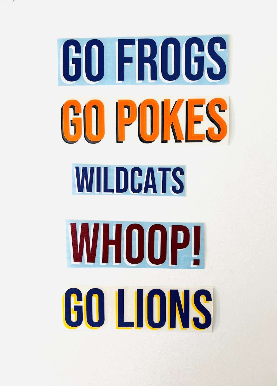 Collegiate Vinyl Decal Sticker: Shadow Effect, Laptop, Car, Tumbler - Etsy