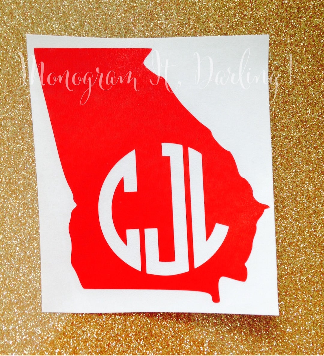 Any State Monogram Decal // State Sticker // Car Decal // Car Sticker ...