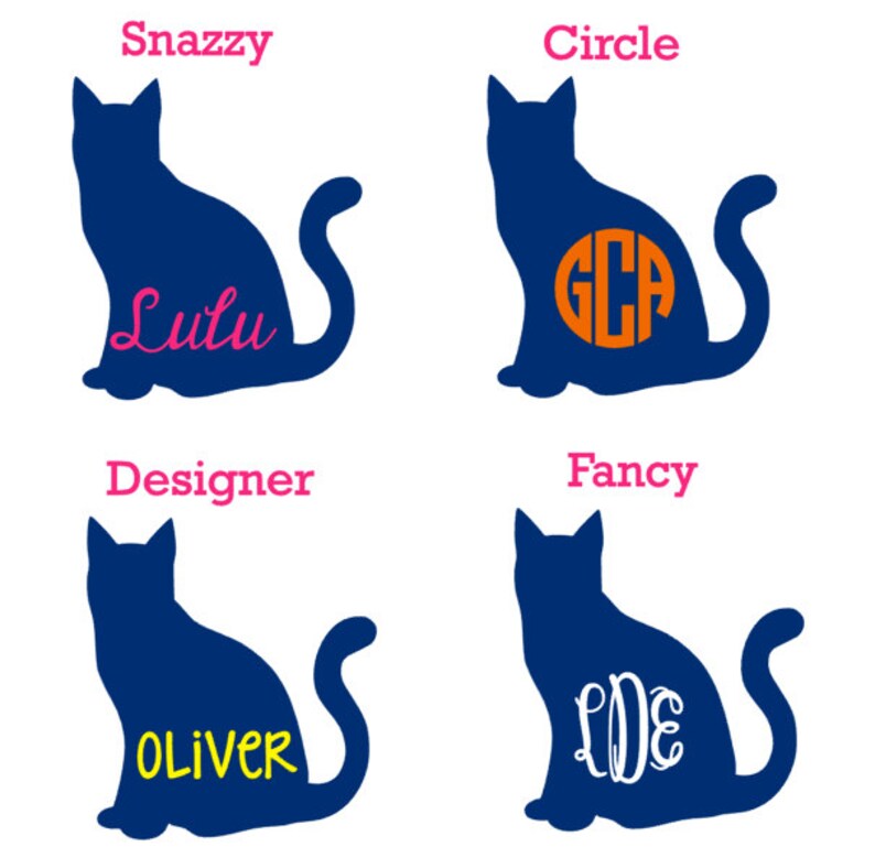 Cat Decal - Personalization Available! - Etsy