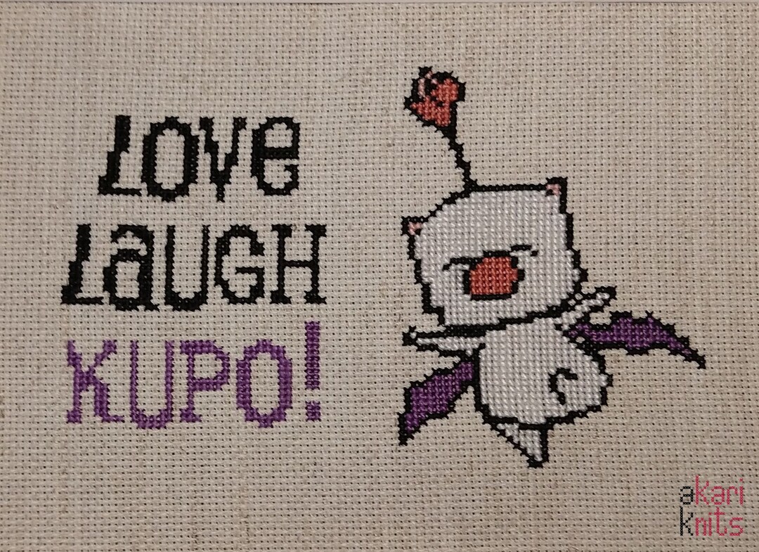 Final Fantasy Love Laugh Kupo Cross Stitch Pattern Instant - Etsy