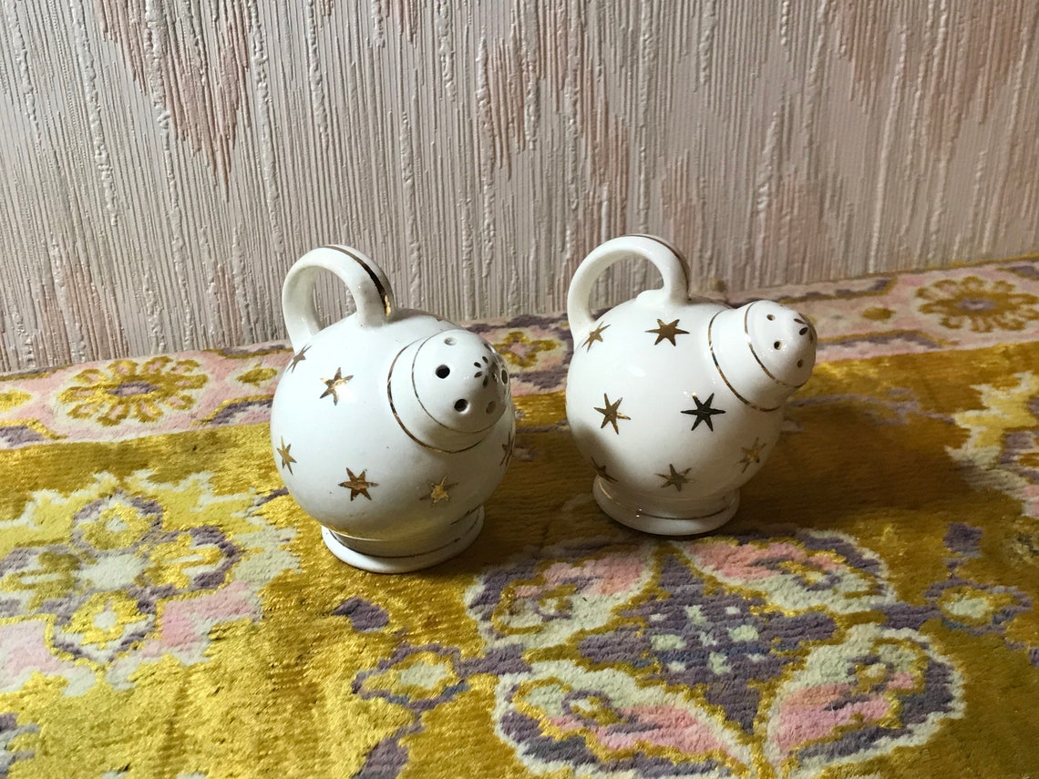 Seeing Stars Vintage Japan Teapot W/atomic Stars Salt & - Etsy