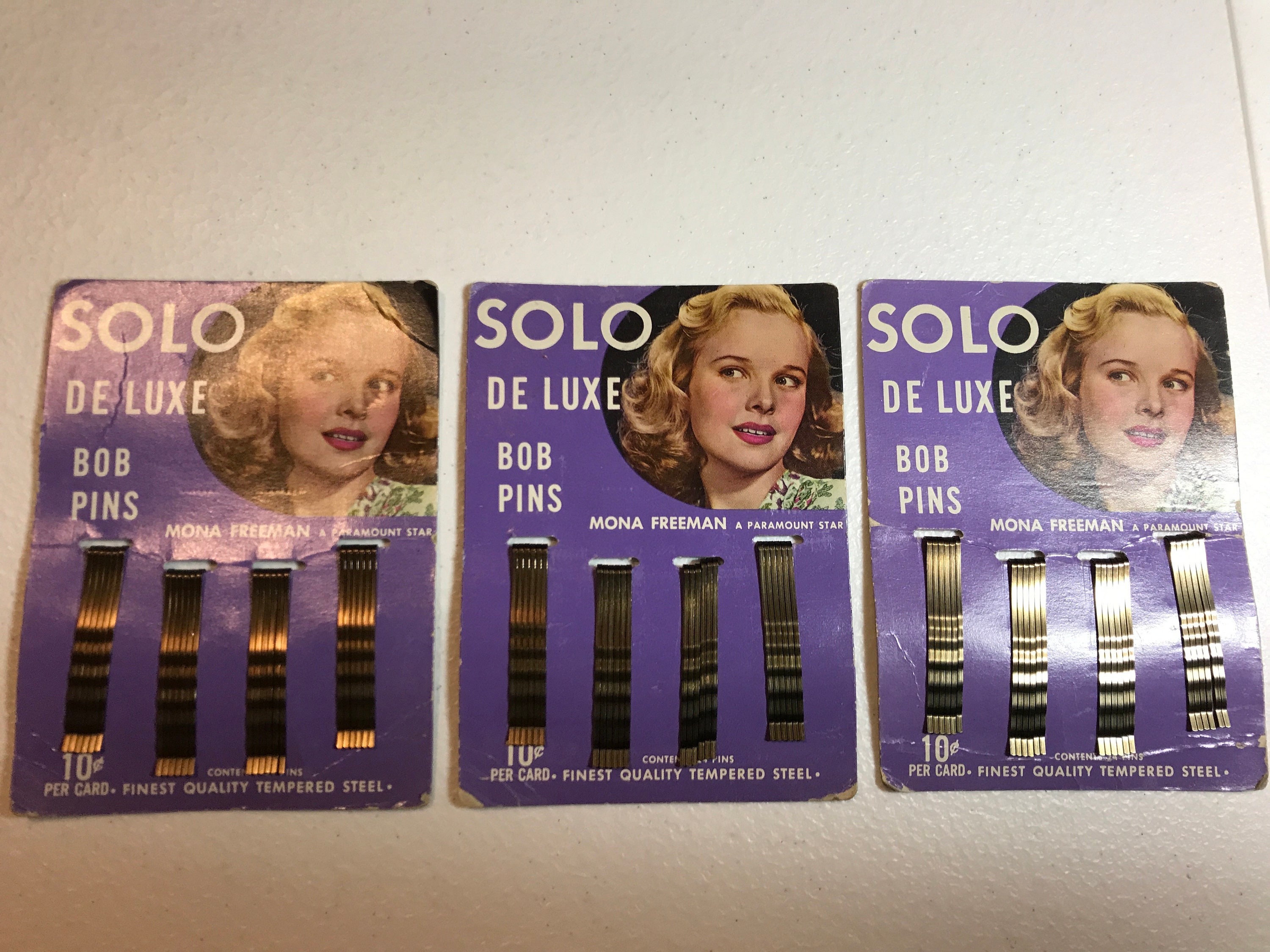 Bob or Bobby Pins? Vintage Solo Deluxe Tempered Steele Bob Pins ...