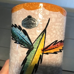 A Feather in Your Vase! Vintage Guildcraft Italy Vase Feather Mid ...