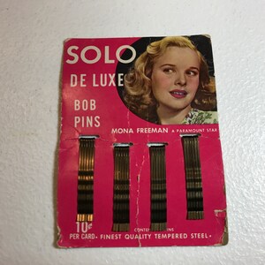 Bob or Bobby Pins? Vintage Solo Deluxe Tempered Steele Bob Pins ...