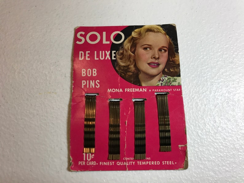 Bob or Bobby Pins? Vintage Solo Deluxe Tempered Steele Bob Pins ...