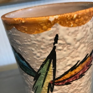 A Feather in Your Vase! Vintage Guildcraft Italy Vase Feather Mid ...