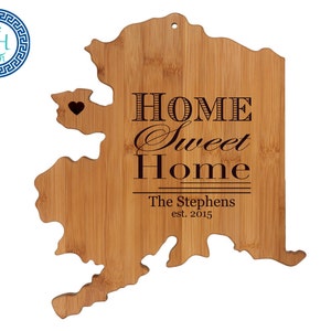Alaska Personalized Cutting Board | Home Sweet Home | Custom ...