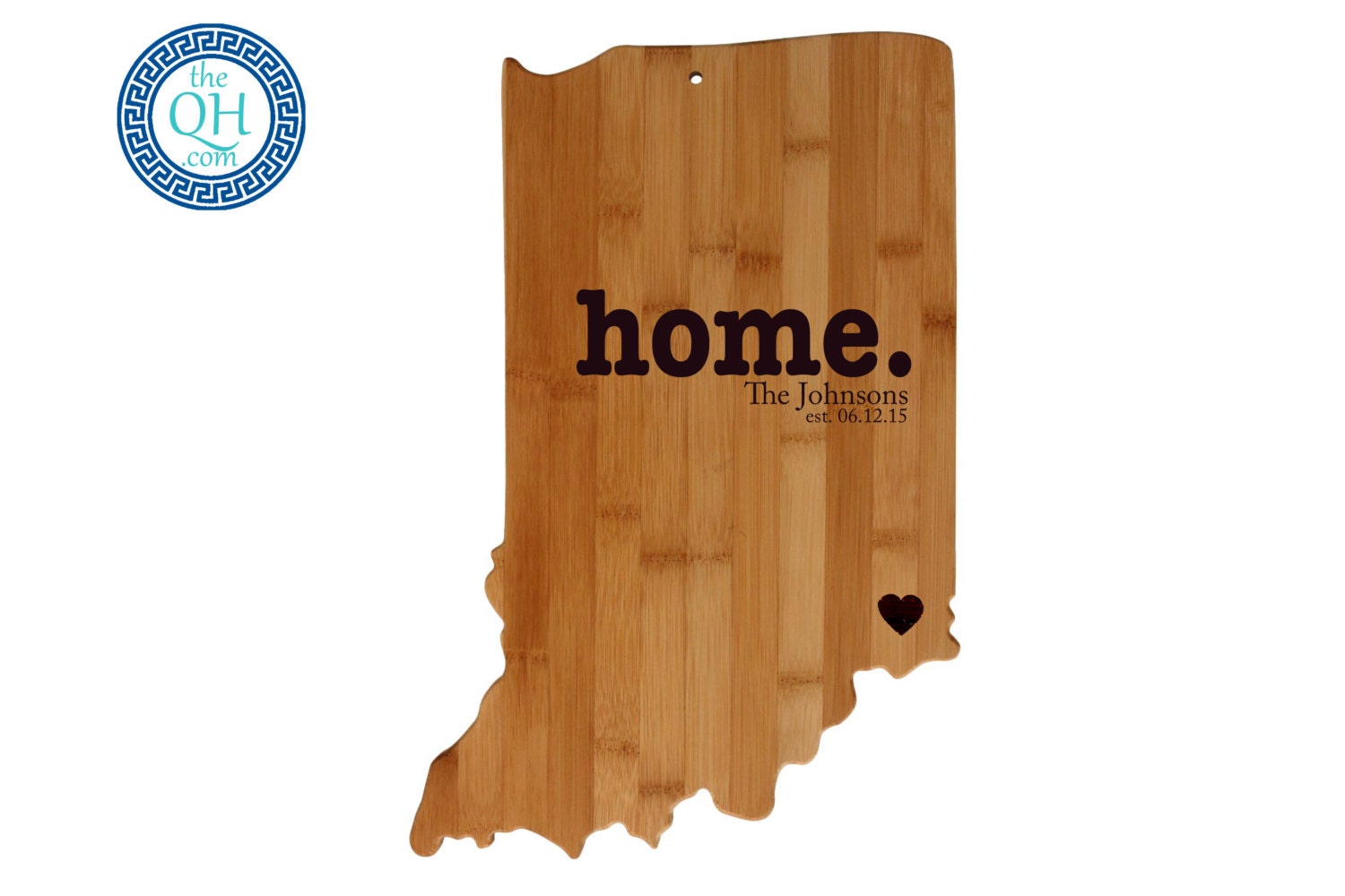 Indiana State Shaped Cutting Board Personalized Wedding Moving - Etsy