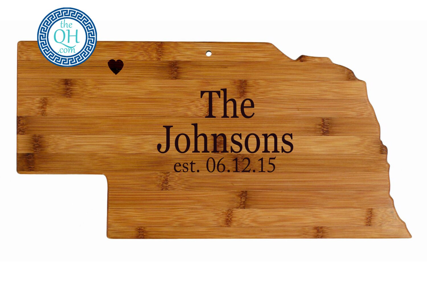 Nebraska State Shaped Cutting Board Personalized Wedding - Etsy